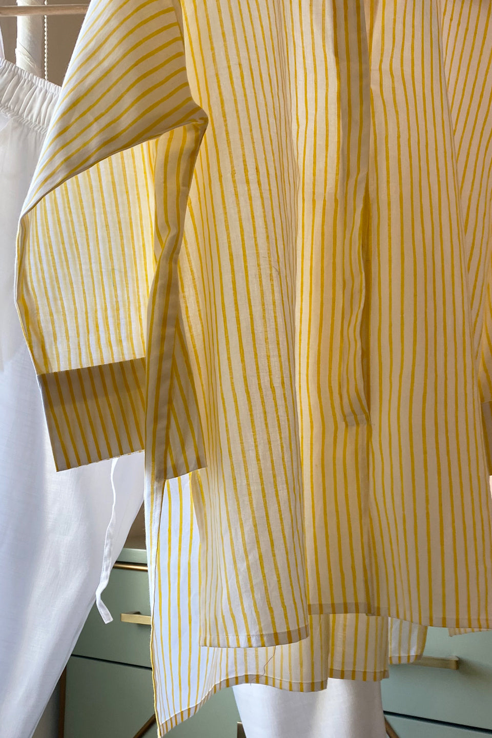 Lemon Striped Cotton (Shirt only) | Kapraaha