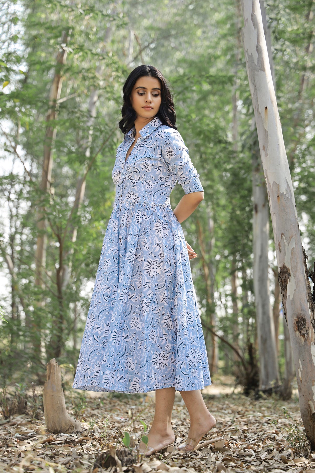 Azure Blue Shirt-Dress | Kapraaha
